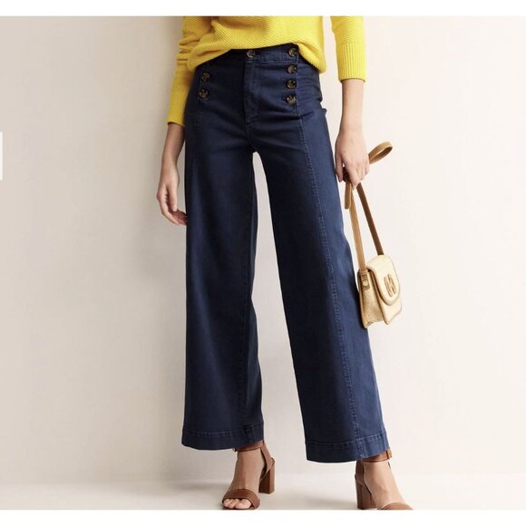 Boden | Pants & Jumpsuits | Boden Sailor Wide Leg Pants Navy Blue ...